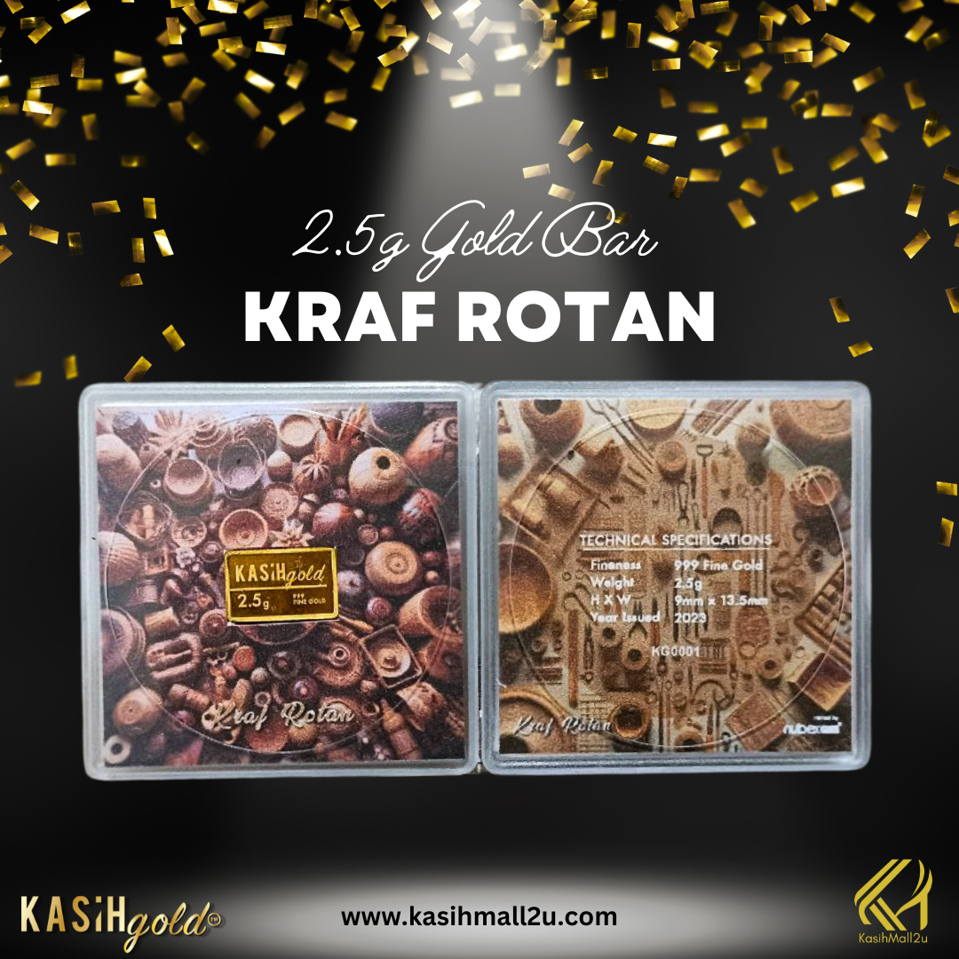 KASIHGOLD 2.5G GOLD BAR 999 (KRAF ROTAN) - Kasih Mall
